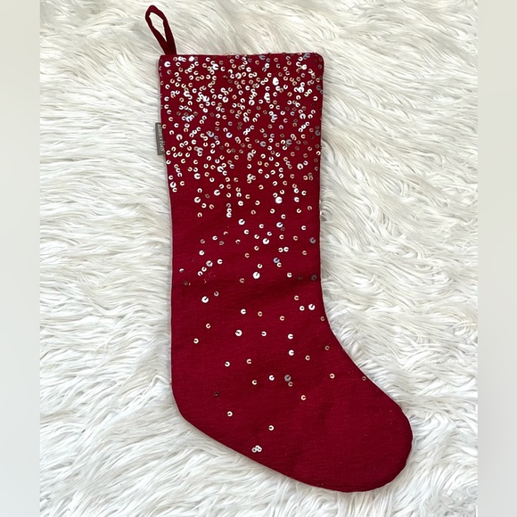 Allen + Roth | Holiday | Allen Roth Red Sequined Christmas Stocking ...